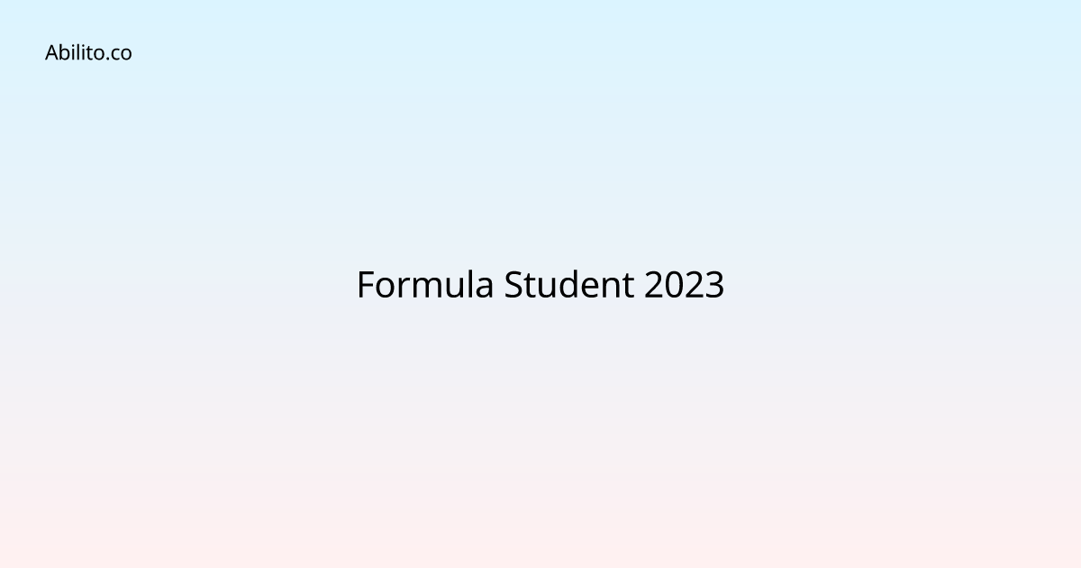 Formula Student 2023 | Abilito